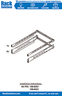 RackSolutions 1U-3U Universal Fixed Server Rack Rails