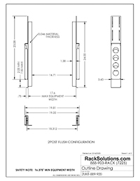 RackSolutions 1U-3U 2Post Universal Rack Rails 24in (D)