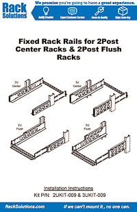 RackSolutions 1U-3U 2Post Universal Rack Rails 24in (D)